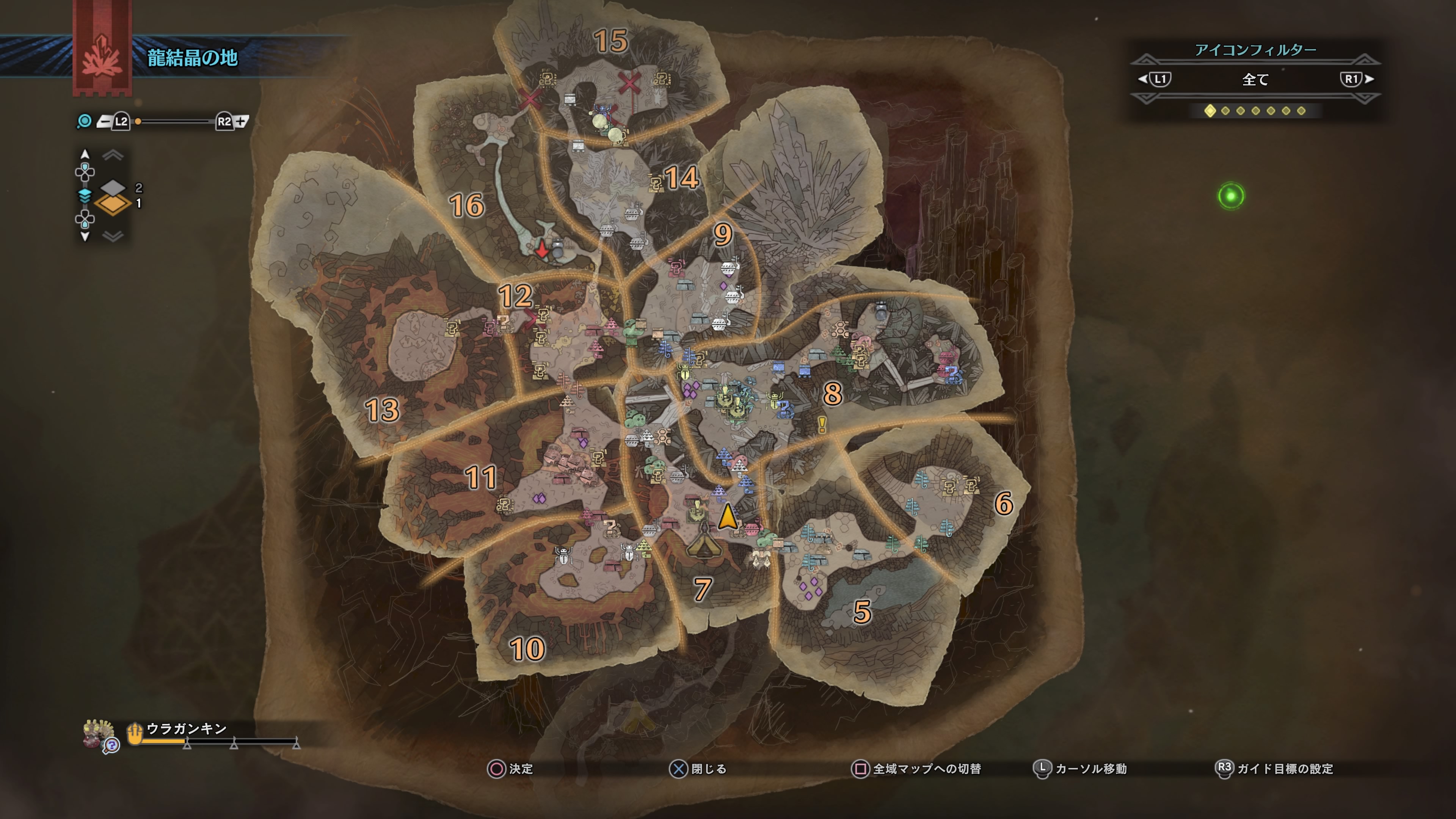 【MHW】全マップ・ステージ情報 （地図）【モンハンワールド】 | いちどりの部屋